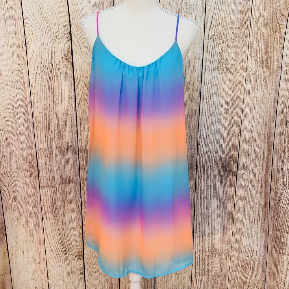 Juniors Peppermint Mini Spring Shift Dress - Gem